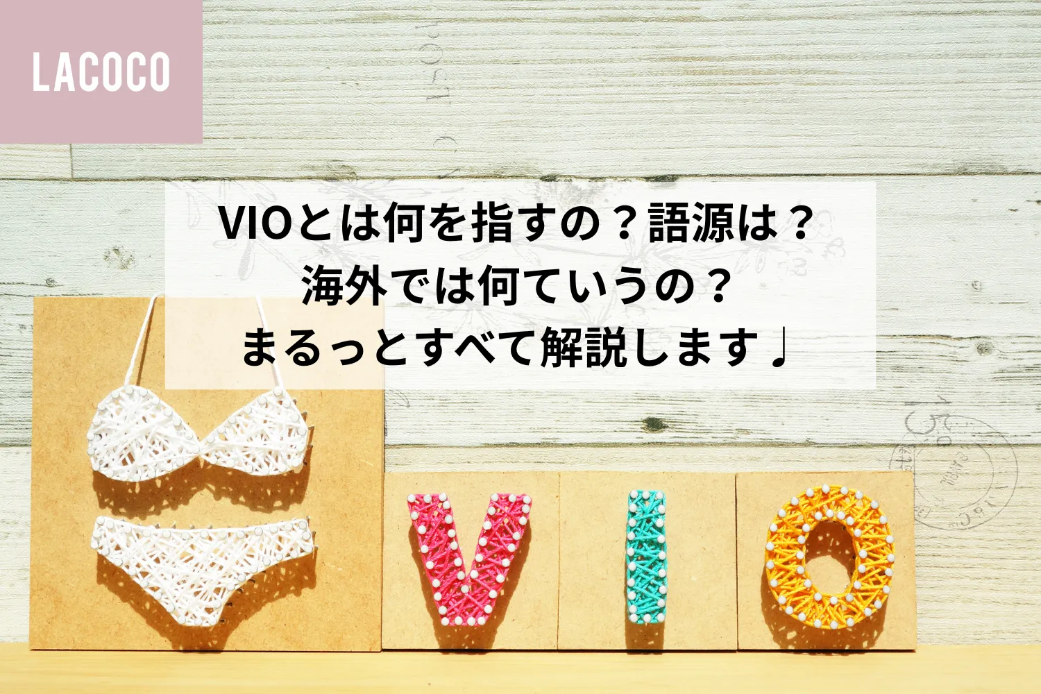 VIOとは何を指すの？語源は？海外では何ていうの？まるっとすべて解説します♩ - LACOCO COLUMN